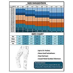 TRGPSG Mens Hiking Pants, Fleece Lined Snowboard Pants, Multi-Pocket Windproof Snow Ski Pants, Soft Shell Warm Winter Pants JRG3 Black 32