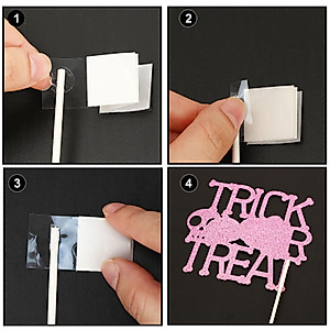 DPKOW Pink Halloween Party Decorations with Happy Halloween Banners, Cupcake Toppers and Balloons Pink and Black Halloween Decorations for Girls Kids Baby Shower Boo Day Birthday Party Supplies, 36Pcs