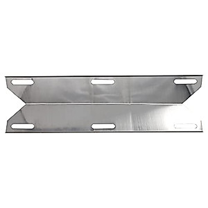 2-Pack BBQ Grill Heat Shield Plate Tent Replacement Parts for Kirkland 720-0433 - Compatible Barbeque Stainless Steel Flame Tamer, Guard, Deflector, Flavorizer Bar, Vaporizer Bar, Burner Cover 15"