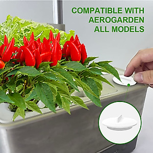 25 Pack Plant Spacer Compatible with aerogarden spacers, Indoor Hydroponics Growing System with AG Garden Cover Accessories,Espaciador de plantas,White