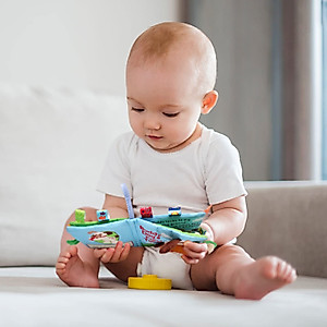 HanShe Baby Soft Book Cloth Book Set 4 PCS Crinkle Book High Contrast Baby Book 0-6 Months Educational Learning Toy for Infant Fabric Baby Activity Crinkle Book for Infants Toddler for Boy Girl Gifts