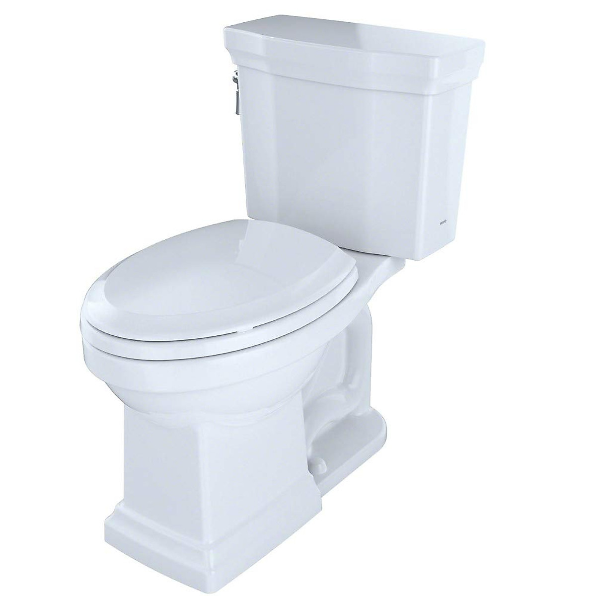 TOTO CST404CEFG#01 Promenade II Two-Piece Elongated 1.28 GPF Universal Height Toilet with CeFiONtect, Cotton