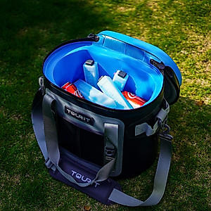 TOURIT Ice Packs for Coolers Reusable Long Lasting Freezer Packs for Lunch Bags/Boxes, Cooler Backpack, Camping, Beach, Picnics, Fishing and More (Set of 4, Blue)