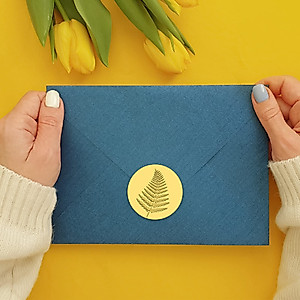 540 Pcs Gold Embossed Envelope Seals Stickers Flowers Plants Self Adhesive Seal Stickers Wax Seals Stickers for Wedding Invitations Greeting Cards Party Certification DIY, 6 Styles