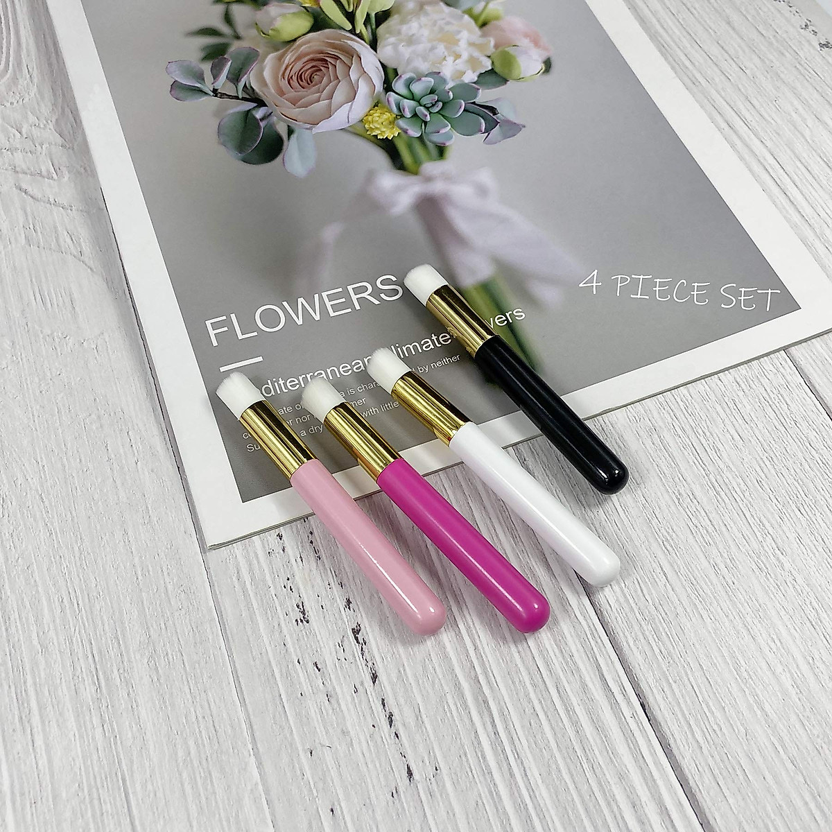 4 Pcs Lash Shampoo Brushes, Peel Off Blackhead Brush Remover Tool, Nose Pore Deep Cleaning Brush, Facial Cleansing Brushes, Eyelash Extensions Blackhead Brush Washing Brush