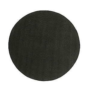 Superior Reversible Braided Indoor/Outdoor Area Rug, 4' Round, Black