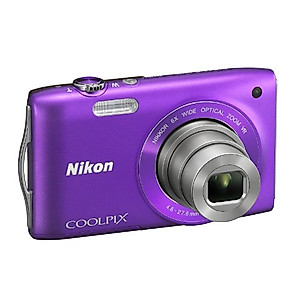 Nikon COOLPIX S3300 16 MP Digital Camera with 6x Zoom NIKKOR Glass Lens and 2.7-inch LCD (Purple)
