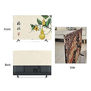 LILIKY 22-60inch TV Covers Cotton and Linen Blend Computer Dust Covers, TV/PC Hanging Protective Covers, Sunproof Waterproof Fabric TV/PC Screen Covers (Color : C, Size : 28in(68 * 43 * 5cm))