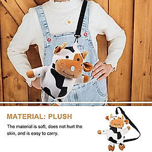 CALLARON Cow Crossbody Bag Cow Plush Backpack Cow Plush Purse Animal Crossbody Purse Exquisite Plush Bag for Women Girls