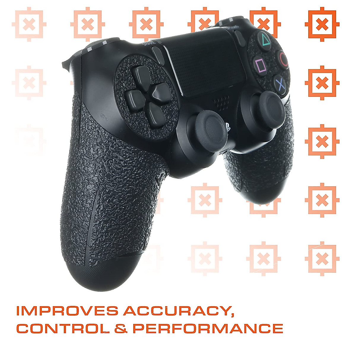 TALON Gaming Grips: GamLokR Collection – Rubber Controller Grip Compatible with Playstation 4 Controllers (Controller Not Included) – Non-Slip PS4 Gamer Grip for Sweaty Hands – Adhesive Grip Skin