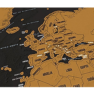 Scratch Off World Map Poster – Deluxe Travel Map, Scratch Off Map of The World with US States and Country Flags, Tracks Where You Have Been, Full Accessories Set, Gift for Travelers, by Earthabitats