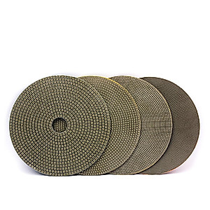 5" Electroplated Diamond Polishing Pads- 60 Grit Wet Dry Sanding for Granite Marble Concrete Ceramics Glass (5"-60 Grit-1PCS)