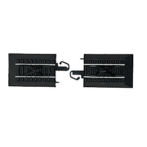 Bachmann Trains - Snap-Fit E-Z TRACK HAYES BUMPERS (2/card) - STEEL ALLOY Rail With Black Roadbed - HO Scale Grey, 8