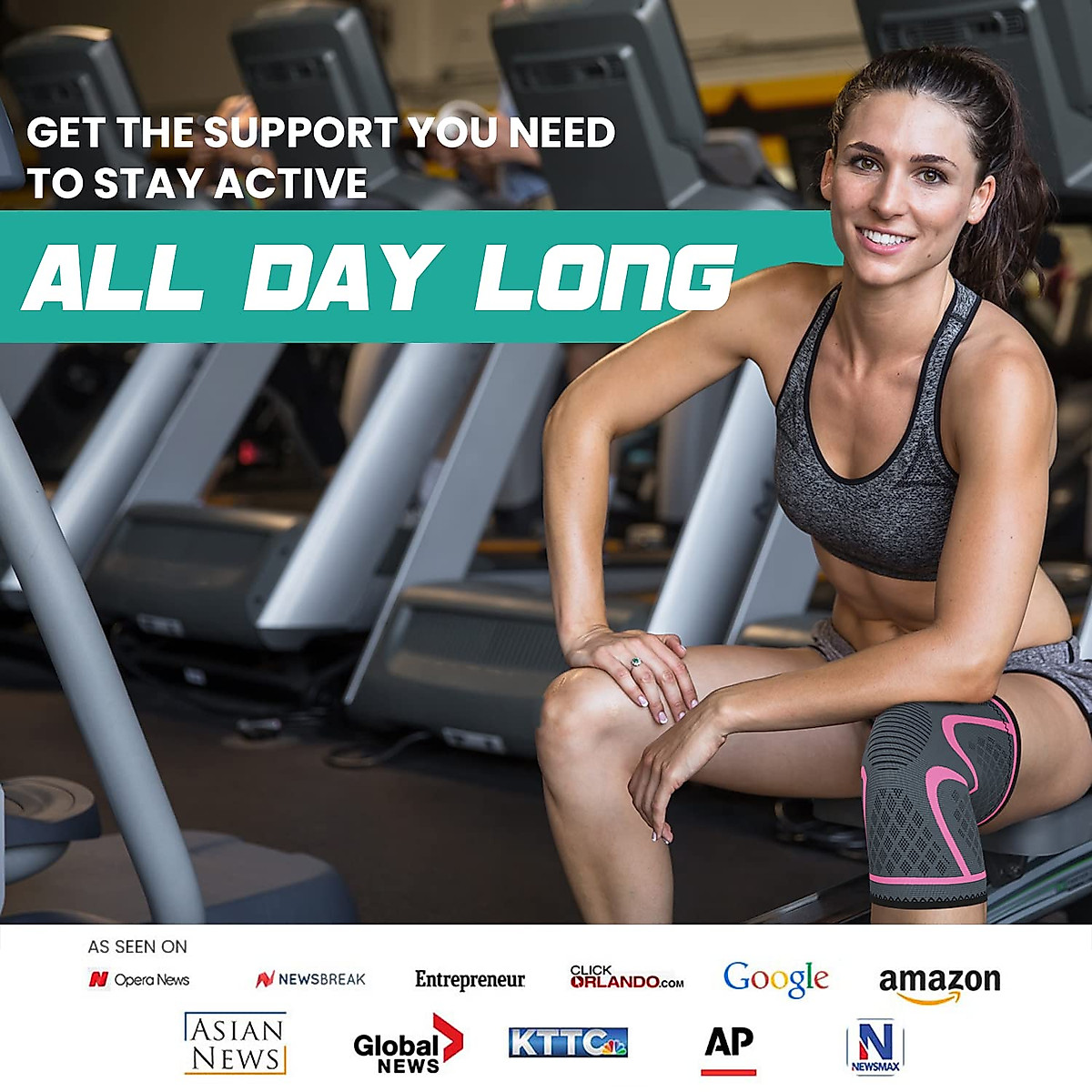 Modvel Knee Compression Sleeve for Knee Pain Relief & Knee Support - Pack of 2 Knee Sleeves for Women & Men, 1 Pair of Knee Brace for Running, Cycling, Workout, Sports, & Recovery - X-Large, Pink