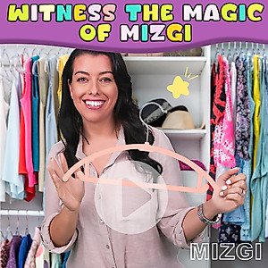 MIZGI Velvet Baby Hangers 50-Pack,No Shoulder Bump Children‘s Hangers for Baby,Infant&Toddler Clothes,Durable Space Saving Non Slip Kids Hangers,Felt Rounded Clothes Hangers for Everyday Closet Use