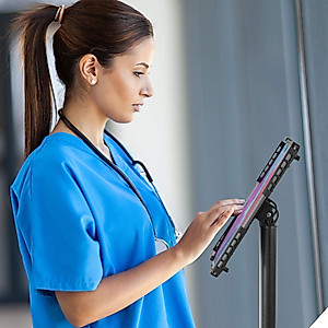 Mount-It! Anti-Theft Universal Tablet Kiosk Stand, Fits iPad Pro, Galaxy Tab, Surface Pro 9.7-13 Inch Tablets | Adjustable Floor Stand with Secure Locking for Retail, Trade Shows, POS, and Public Use