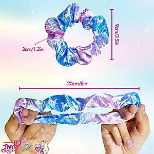 LUV HER Nickelodeon Jojo Siwa Hair Brush & 4 Scrunchies - Girls 9inc Hair Set, Detangling Brush for Thick Curly Thin Wet or Dry Hair - Hair Accessories for Kids Ages 3+