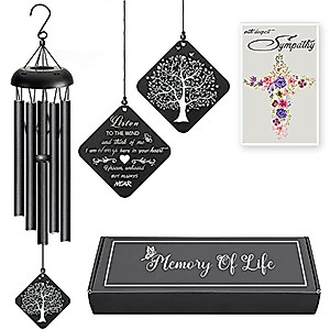 Memorial Wind Chimes, Sympathy Wind Chimes for Outside Deep Tone, 32 Inch Memorial Wind Chimes for Loss of Loved One Prime, Windchimes in Memory of a Loved One, in Memory of Lost Parents