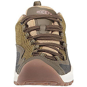 KEEN Women's Wasatch Crest Vent Breathable Hiking Sneakers, Olive Drab/Pink Icing, 7