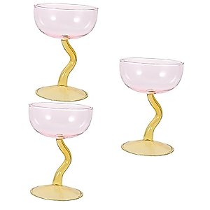 BESTOYARD 3pcs tall ice cream cup salad cup container mini dessert bowls footed bowl ice cream cups pudding cups wine goblets fruit containers glass dessert bowl whisky child
