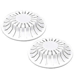 DANCO Universal Bathroom Sink Suction Cup Hair Catcher Strainer and Snare | For Pop-Up Stoppers | White | 2 Pack (10769)