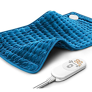 Heating Pad for Back Pain Relief, Electric Heating Pads for Cramps/Abdomen/Waist/Shoulder with 6 Heat Settings and Auto-Off, Moist/Dry Heat pad, Christmas Gifts for Women Men Mom Dad, 12" x 24"