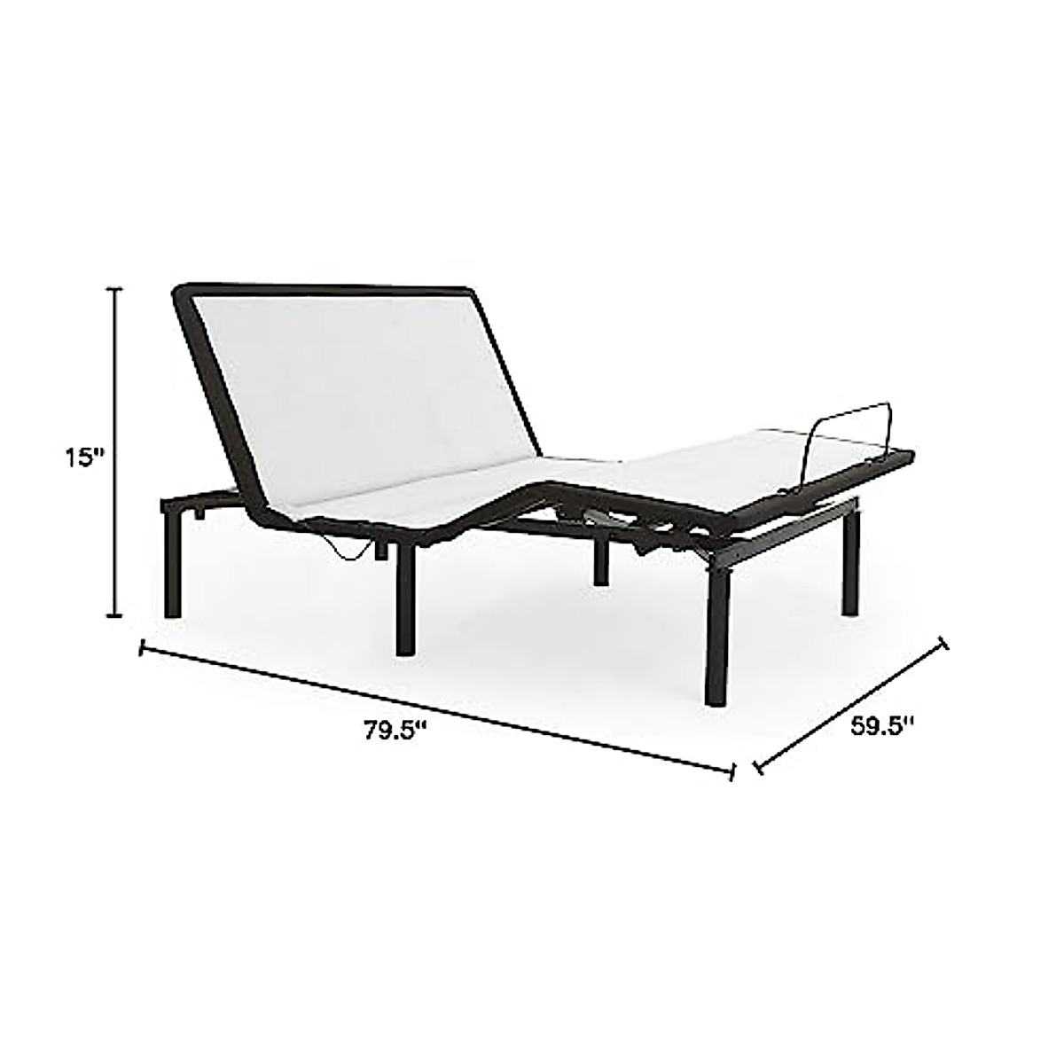 zzZenSleep e2 Adjustable Bed Frame with Independent Head and Foot Incline, Fast and Easy No Tools Required Assembly with 10 Year Limited Warranty (Queen)