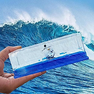 Chilifuli Cruise Ship Fluid Drift Bottle,Unsinkable Boat in a Box,Titanic Cruise Ship Model Liquid Wave Cruise Ship Decoration,Cruise Ship That No Longer Sinks Toy,for Car Display Cases and Gifts (F)
