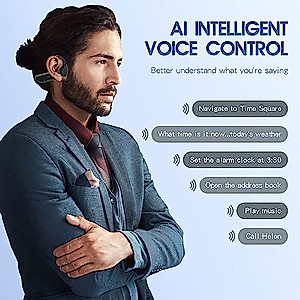 Peakidom Bone Conduction Headphones, Open Ear Headphones Wireless Bluetooth, Waterproof and Sweatproof, Suitable for Running, Fitness, Cycling, Driving, Etc.