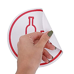 6 Pack Glass, Paper, Plastic, Metal, Trash, Recycle Sign Stickers - Self-Adhesive Vinyl Decal Recycle Logos - Eco-Friendly Trash Can Signs - 6" - Indoor & Outdoor Use - Waterproof & UV Protected