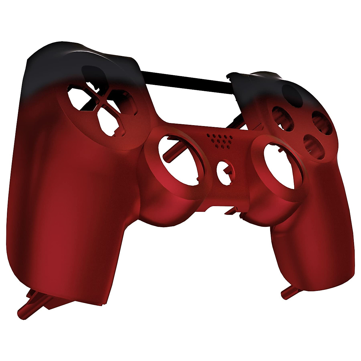 eXtremeRate Shadow Red Soft Touch Grip Front Housing Shell Faceplates Compatible with ps4 Controller JDM-001 JDM-011 JDM-020 - Controller NOT Included