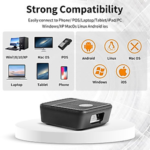 Posunitech Wearable Glove Barcode Scanner 1D 2D Finger Trigger 2.4G Wireless Barcode Reader TG01 Bluetooth Scanner Fast Scanning Comfortable Compatible with iPhone, Android, Tablet, Computer & iPad