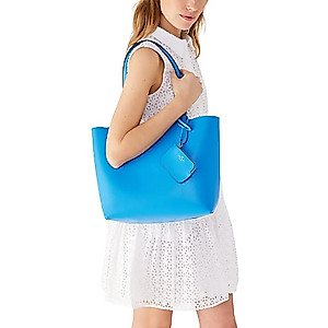 Kate Spade Ava Leather Reversible Tote (Fountain Blue)