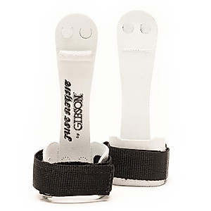 Gibson Athletic Just Right Velcro Hook & Loop Uneven Bar Grips, Gymnastics, White/Black, Small