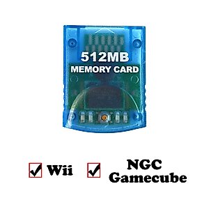 Aoyoho 2 Packs Memory Card 512MB Gaming Memory Card Compatible for Wii and Gamecube NGC GC