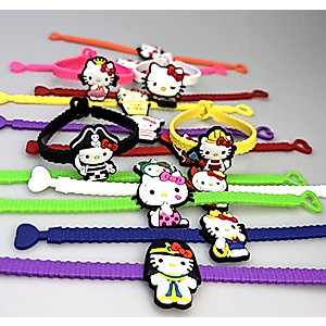 HUANGQH 15 Pack Rubber Bracelets Wristband Bracelets for Birthday Party Supplies Favors Prize Rewards