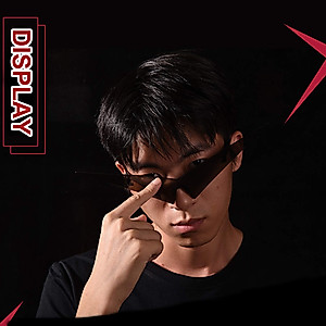 Hotiego Anime glasses Inspired Futuristic Comic Costume Cosplay Eyeglasses Triangle Sunglasses For Women Men(Black)