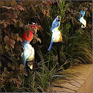 HUADA LED Solar Light Simulation Parrot Lamp Outdoor Waterproof Garden Lawn Stakes Light Fit for Home Courtyard Decoration