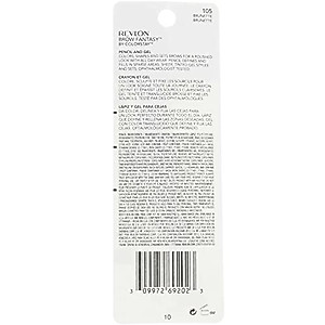 Revlon Brow Fantasy Pencil & Gel, Brunette [105] 0.051 oz (Pack of 3)