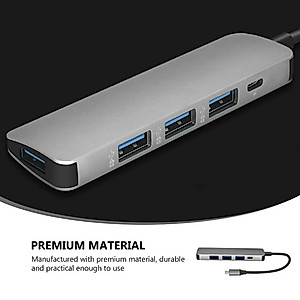 Milisten 1pc Splitter USB a hub Computer USB hub Portable Data hub Multifunction HUB Adapter USB hubs Laptop Adapter USB C Hub Adapter multiport USB hub Camera Divider Aluminum Alloy