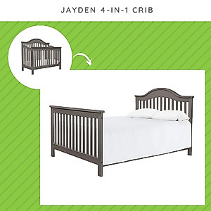 CC KITS Full Size Conversion Kit Bed Rails for Davinci Jayden 4-in-1 Crib (Slate)