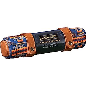 Chronicle Books Pendleton Chess & Checkers Set: Travel-Ready Roll-Up Game (Camping Games, Gift for Outdoor Enthusiasts), 1 EA