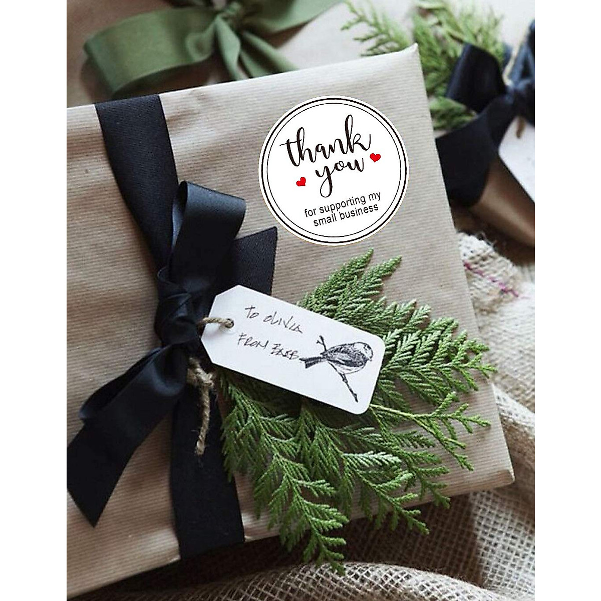 Thank You for Supporting My Small Business Stickers -2" Round Thank You Stickers Roll Labels|Used for Business, Kraft Makers,Online Sellers,Boutiques, Small Shops (White) (2inch)