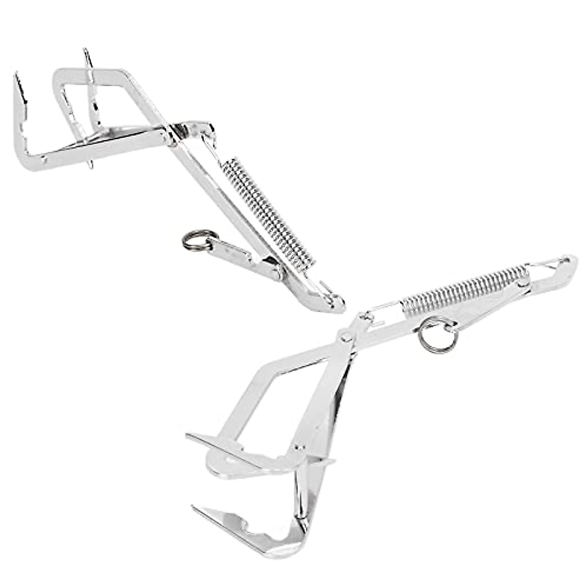 Qiilu Seafood Grabbing Tools Crabs Grabber Stainless Steel 2 Pcs Seafood Grabber Stainless Steel Grabbing Tools for Catching Crabs Pike Predatory Fish (Single Hook)