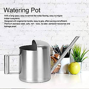 Watering Cans, Water Sprayer Bottle 300Ml Stainless Steel Long Spout Watering Can Pot for Household Green Plant Bonsai Irrigation Tool
