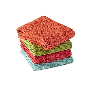DII Basic Barmop Collection Multi-Purpose Cleaning, Dishtowel Set, Bright, 4 Piece