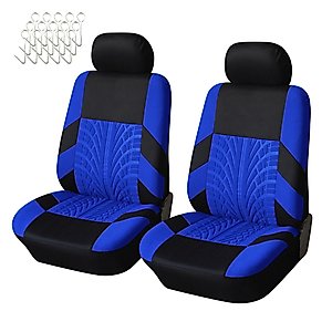 SSNNUU 2PCS Car Seat Cover,Breathable Car Seat Protector Car Seat Covers Front Seats Only, Universal Seat Covers for Cars/Trucks/SUVs Car Accessories Interior Protection & Decoration (Blue)