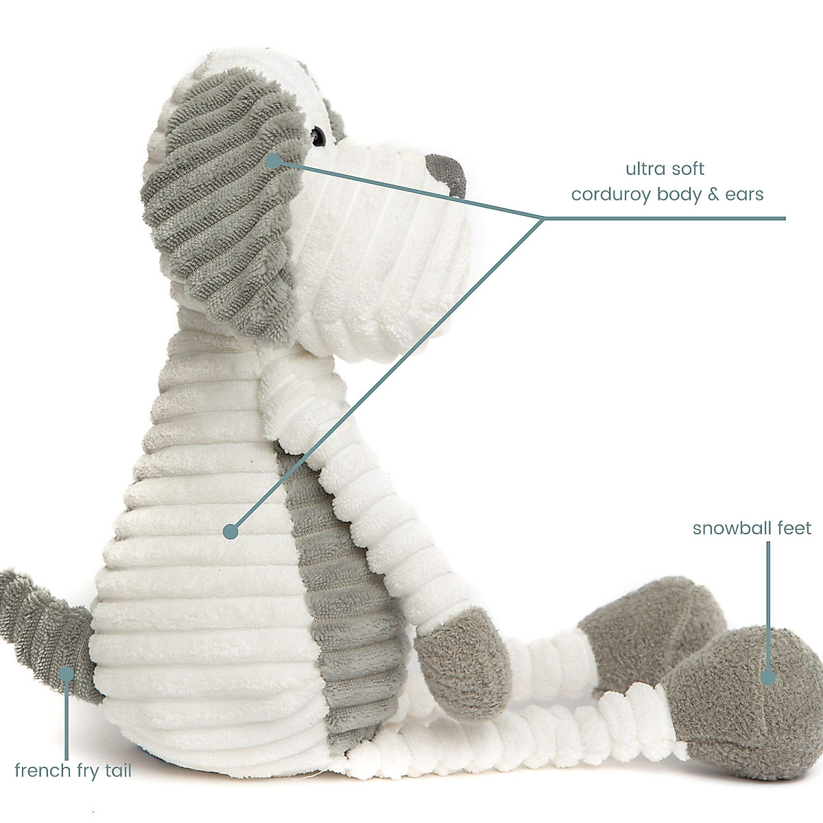 Henley Place, Since 2020 Cute Stuffed Animal Pillow Dog Grey Plush Toy Pillow Kawaii Plushies with Squishy Plush Pillow Cute Plushies for Girls and Boys