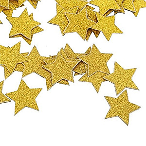 CCINEE Glitter Gold Star Confetti for Wedding Bachelorette Party St. Valentine's Day Decoration Pack of 200