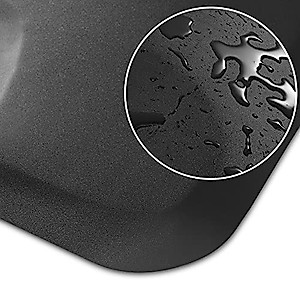 Saloniture 3 ft. x 5 ft. Salon & Barber Shop Chair Anti-Fatigue Floor Mat - Black Rectangle - 1/2 in. Thick